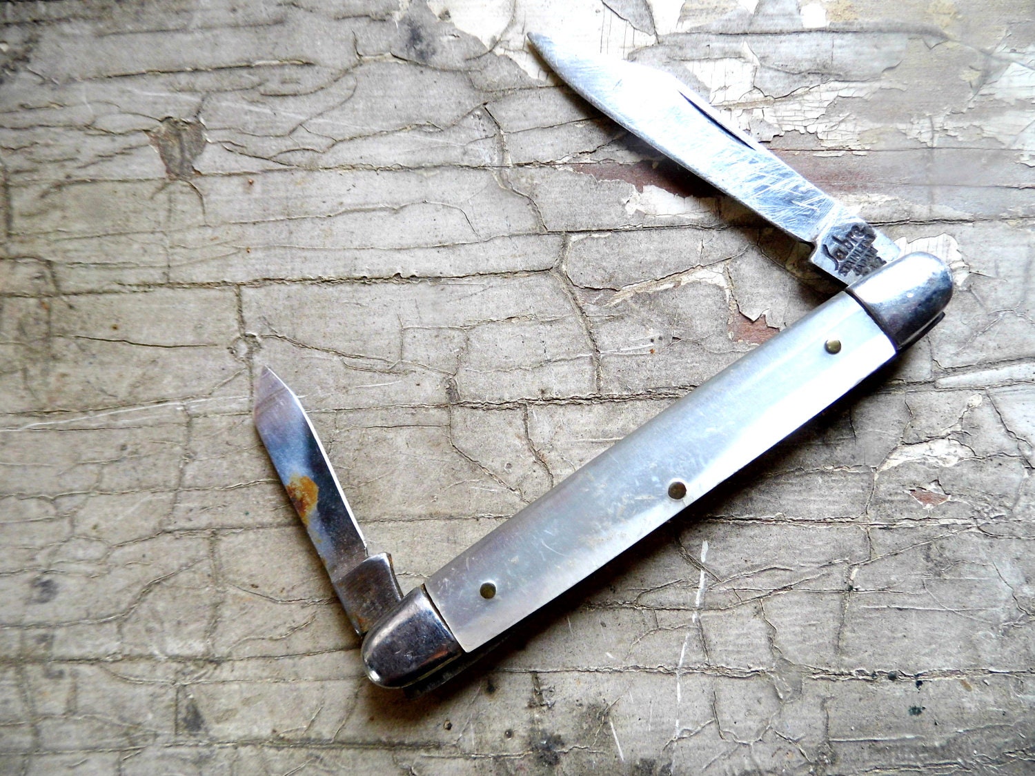 Pocket Knife Vintage Knife Pen Knife Mother of Pearl Case