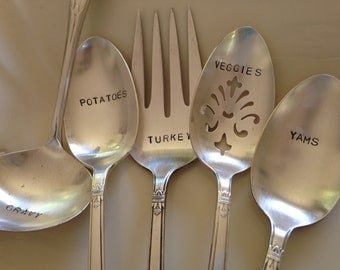 recycled silverware hand stamped Good by BellaJacksonStudios