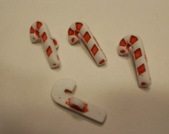 Candy cane button | Etsy