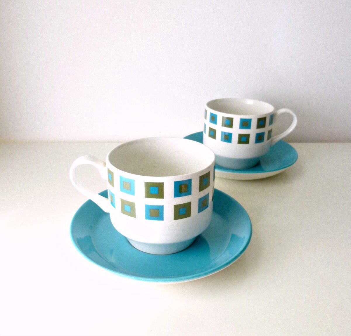 Mid Century Modern Teacup / Saucer Duo x2 – Geometric – Midwinter ...