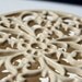 Cast Iron Trivet in Butter Cream Scroll Leaf by cherryREVOLVER