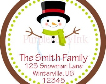 Snowman labels | Etsy