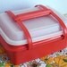 Vintage New Tupperware Pak-N-Carry Lunch Set in Poppy Orange