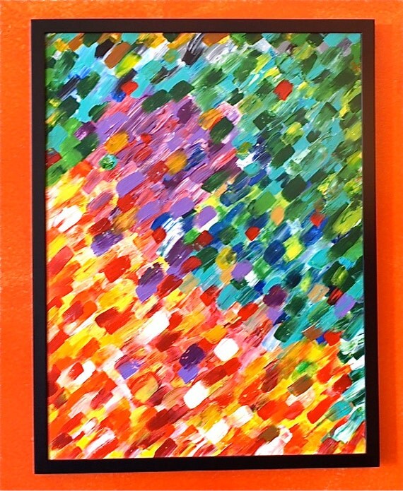 Items similar to Colorful, Bright, Abstract Original Painting 18x24 ...