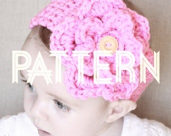 Crocheted Toddler / Baby Infinity Scarf with Buttons PATTERN