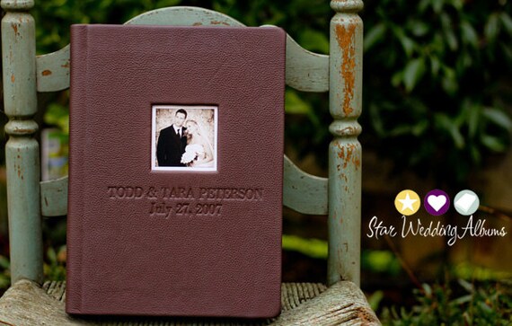 Items similar to Flush Mount Wedding Album - 8x12 or 12x8 - Leather on Etsy