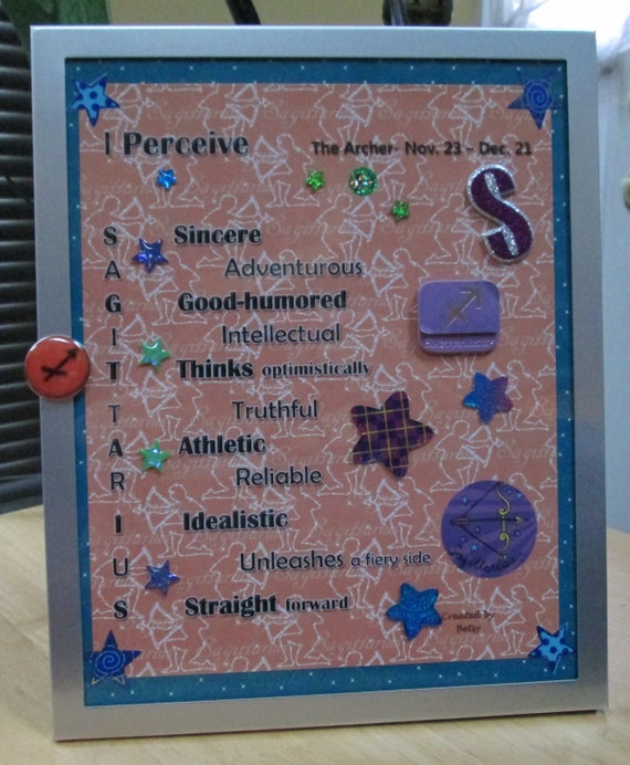 SAGITTARIUS ZODIAC Framed Poem