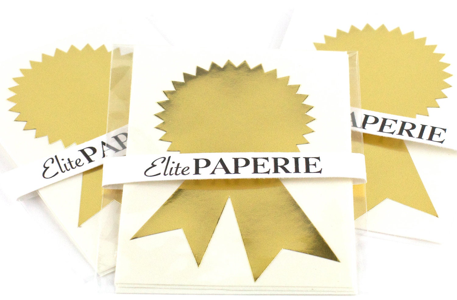 Gold Foil Award Ribbon Stickers by tafamille on Etsy