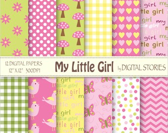 Baby Boy Digital Paper: MY LITTLE BOY red blue