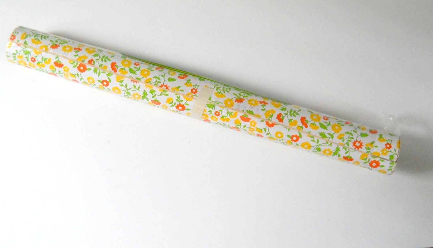 Vintage Contact Paper Kwik Kover II Orange Yellow Green