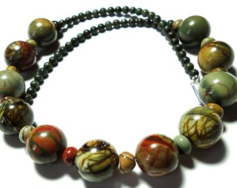 Jasper necklace | Etsy