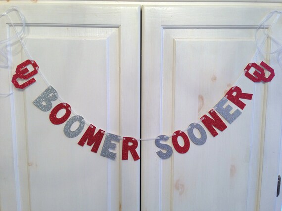 Boomer Sooner Banner University of Oklahoma decoration
