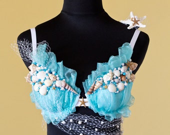 Popular items for mermaid shell bra on Etsy