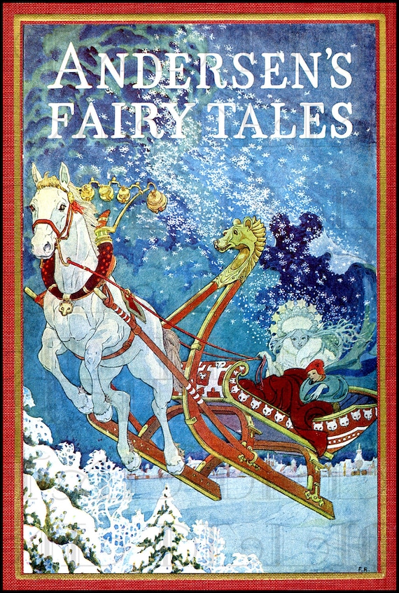 The Snow Queen. Andersen's Fairy Tale Book Cover.