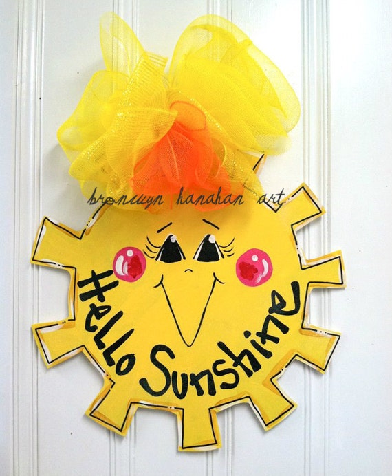 Summer Sunshine Door Hanger Bronwyn Hanahan Art