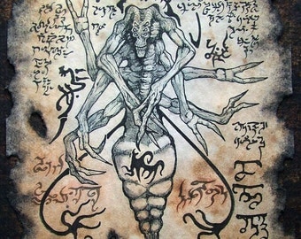 UNSPEAKABLE MONSTER Cthulhu larp Necronomicon Fragment by zarono