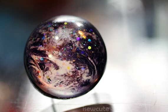 Space Jewelry Earth ring Out of this World Over the by isewcute