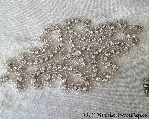 Rhinestone Applique Crystal Applique Wedding Applique