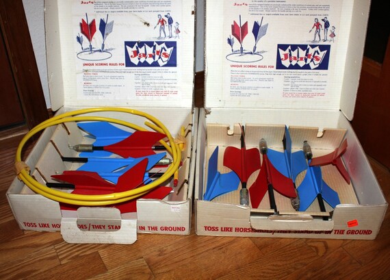 Vintage Lot Jarts Lawn Yard Darts 1970s Missile Target Game