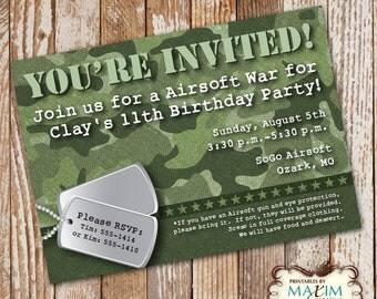 Airsoft party | Etsy