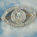 Peace Sign Eye Crystal AB Rhinestone Bead 30mm Encrusted
