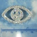 Peace Sign Eye Crystal AB Rhinestone Bead 30mm Encrusted