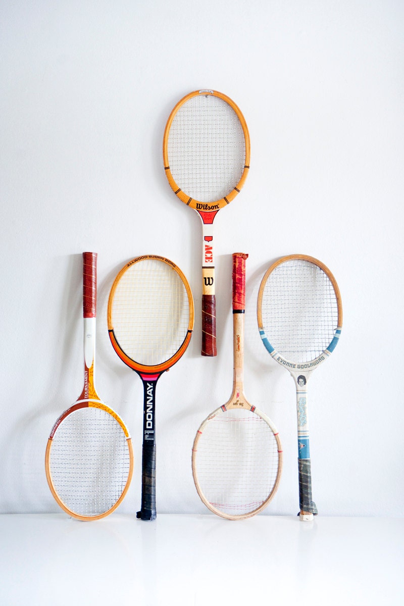 Vintage Tennis Rackets // One Still Available