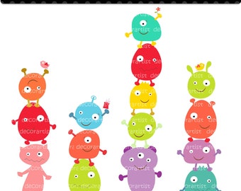 Popular items for cute monsters clip on Etsy