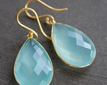 Popular items for aqua chalcedony on Etsy