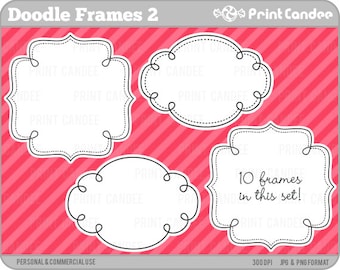 Hanging Doodle Frames Personal and Commercial Use digital