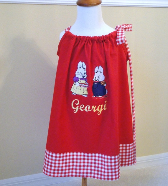 Personalized Max And Ruby Pillowcase Dress Size 6 Mo To Size 6