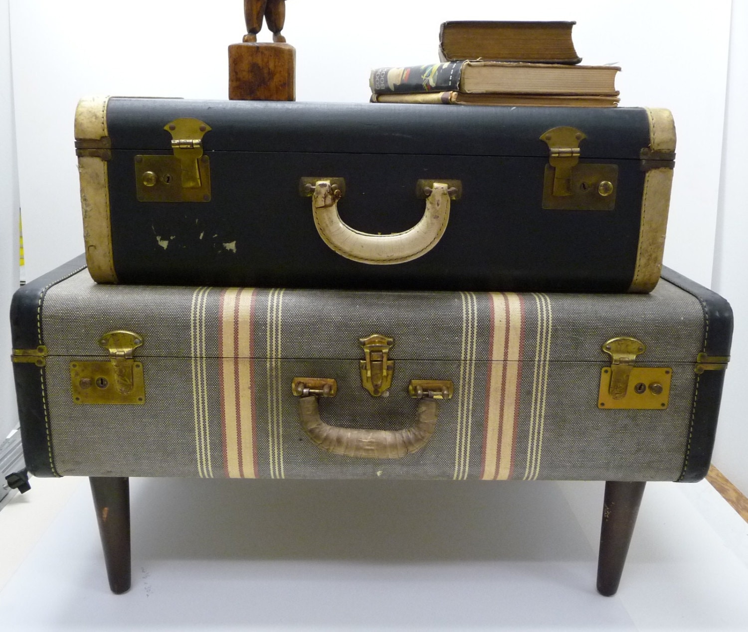 Vintage Suitcase Table Re-Purposed Upcycled luggage night Vintage Suitcase Table Re-Purposed Upcycled luggage night