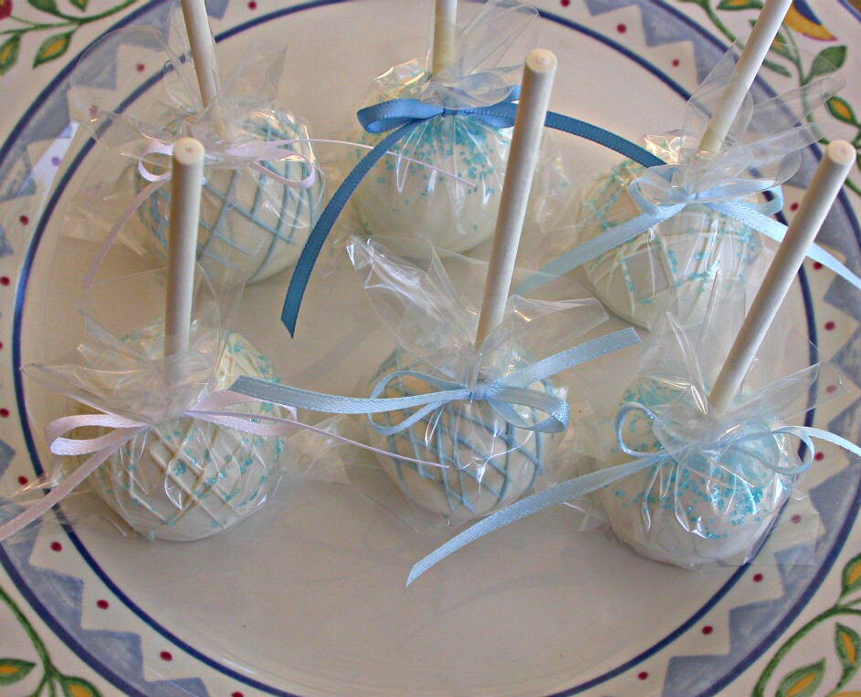 Cake Pops It's a Boy Baby Shower Blue Cake Pop Party