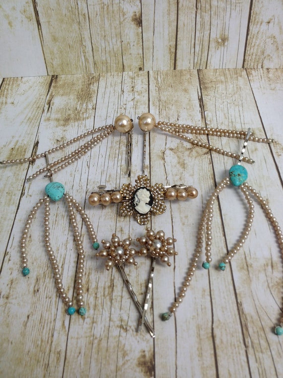 Victorian Inspired Hair Accessories 7 Piece Set