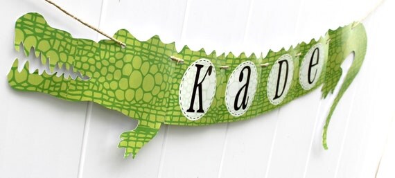 Alligator Banner Printable