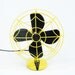 Vintage Electric Fan Yellow and Black