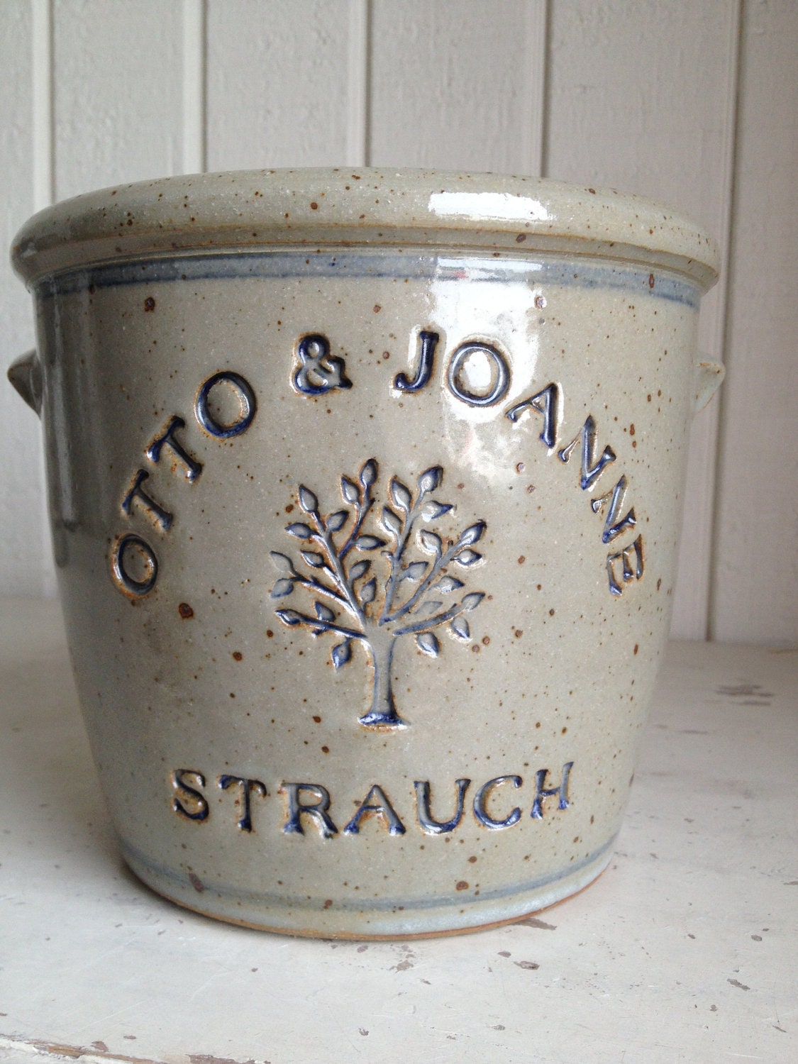 Personalized Stoneware Crock