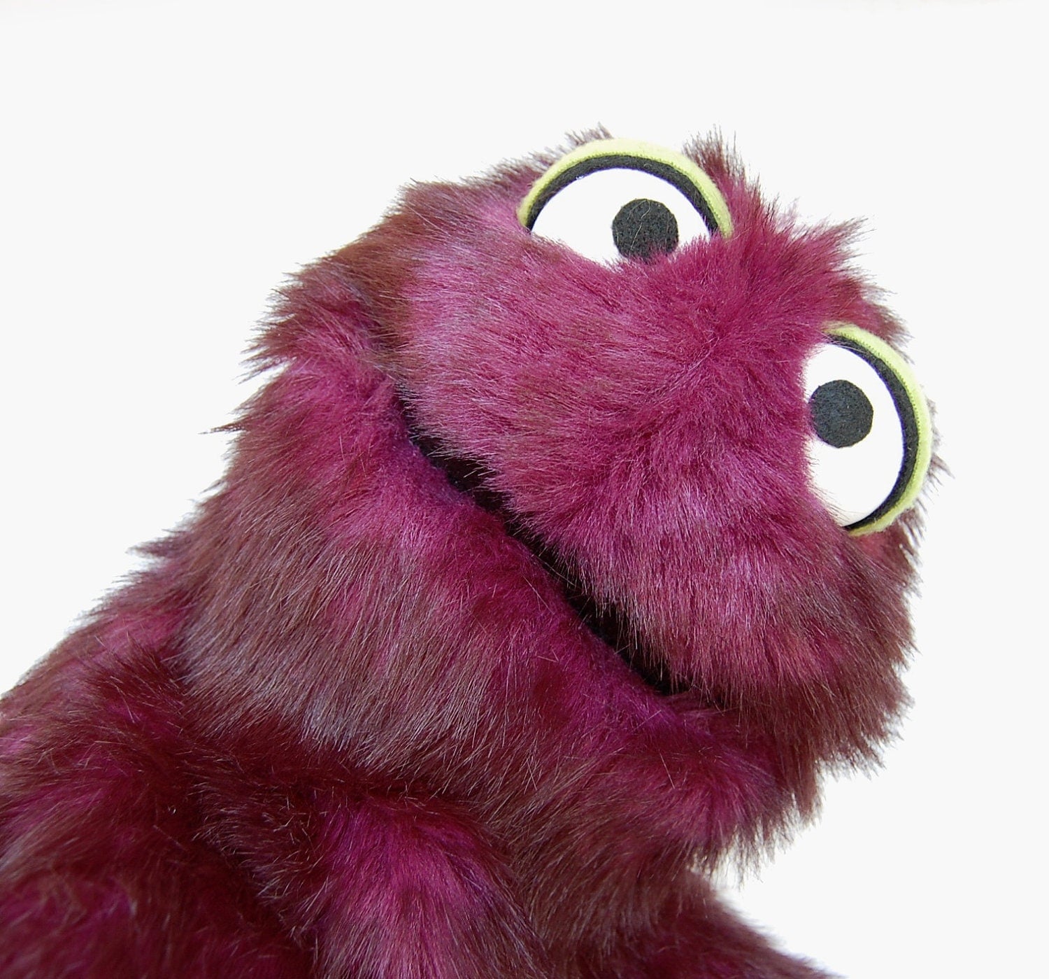 Muppet Monster Hand Puppet Purple Furry Plush Toy