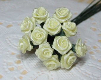 Satin ribbon roses | Etsy