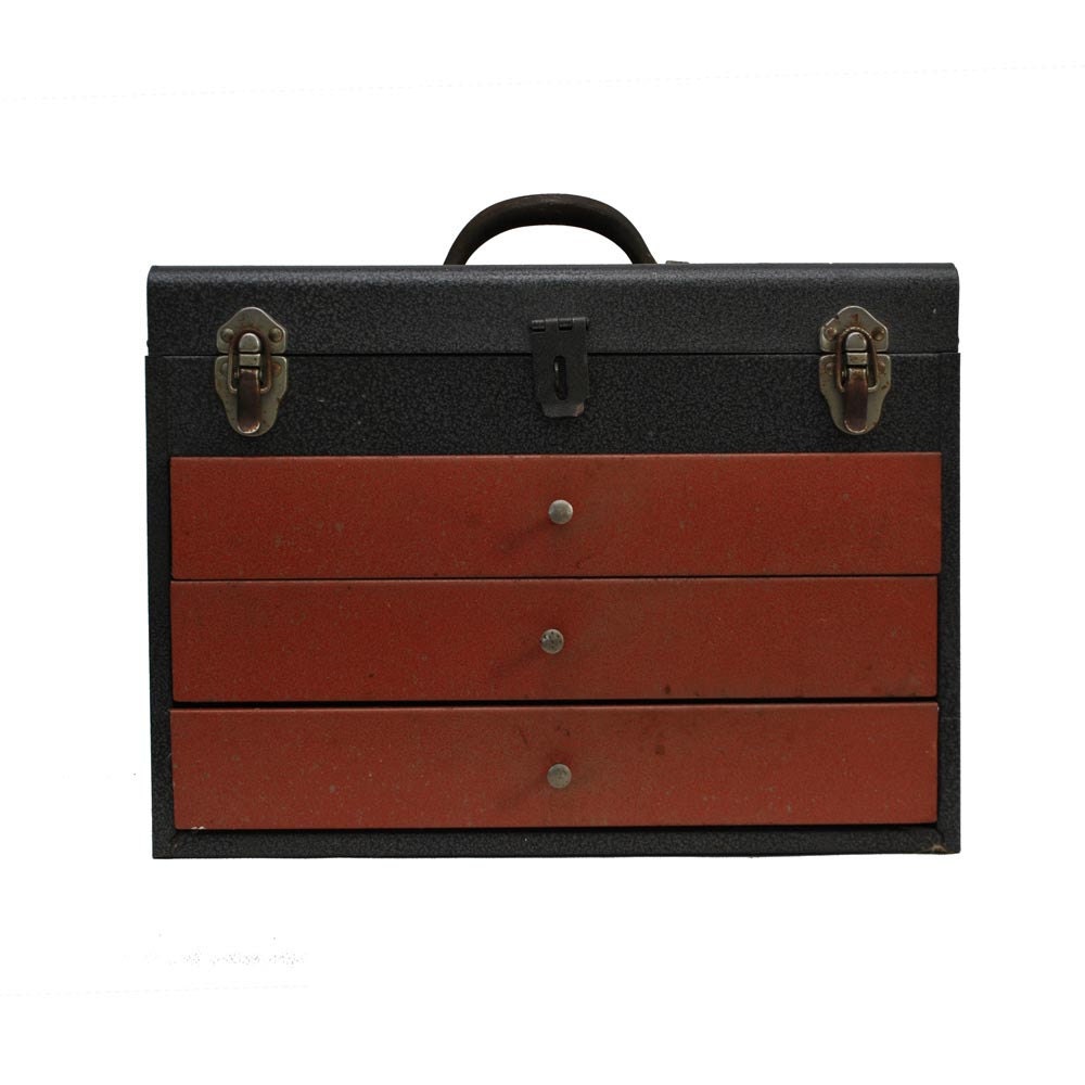 Industrial Tool Box / Metal Machinist Chest / by midmoderngoods