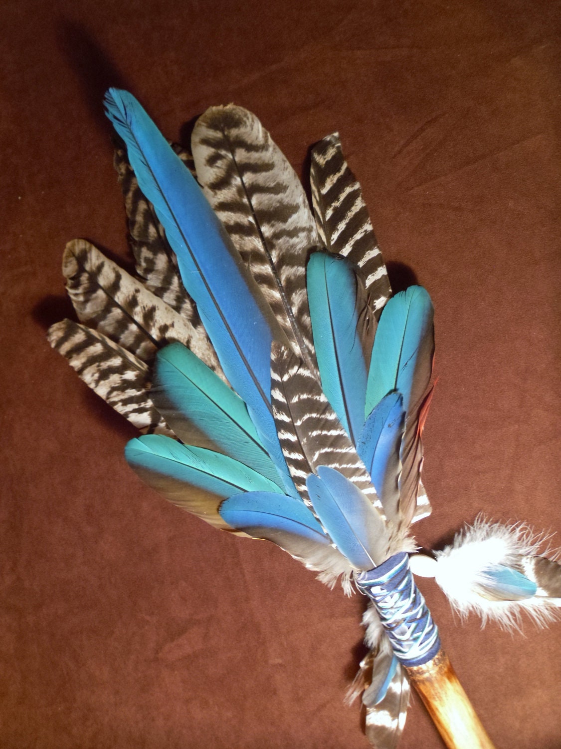 Smudge Fan The Whole Spectrum Large Sacred Prayer Fan with