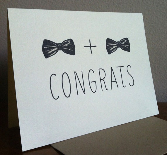 Same Sex Wedding Card Gay Marriage Hand Made Equal Marriage