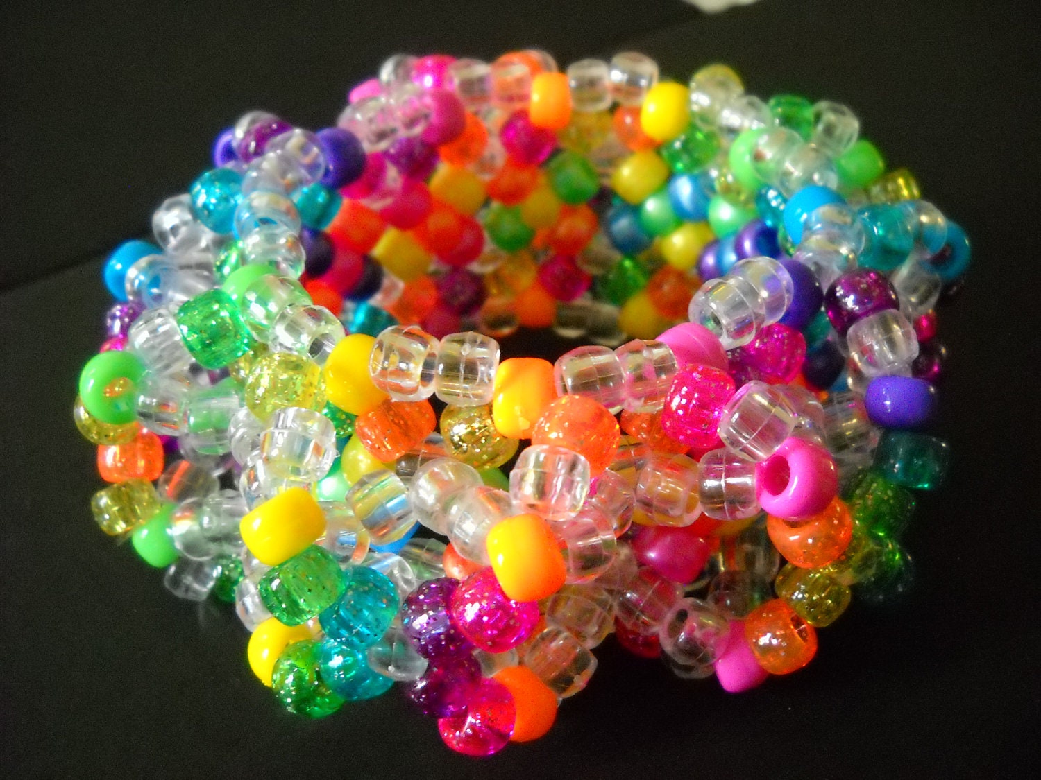 Crystal Rainbow 3D Geometric Kandi Cuff