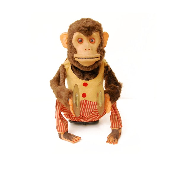 Items similar to Vintage Clapping Cymbals Monkey Chimp Toy, Hong Kong ...