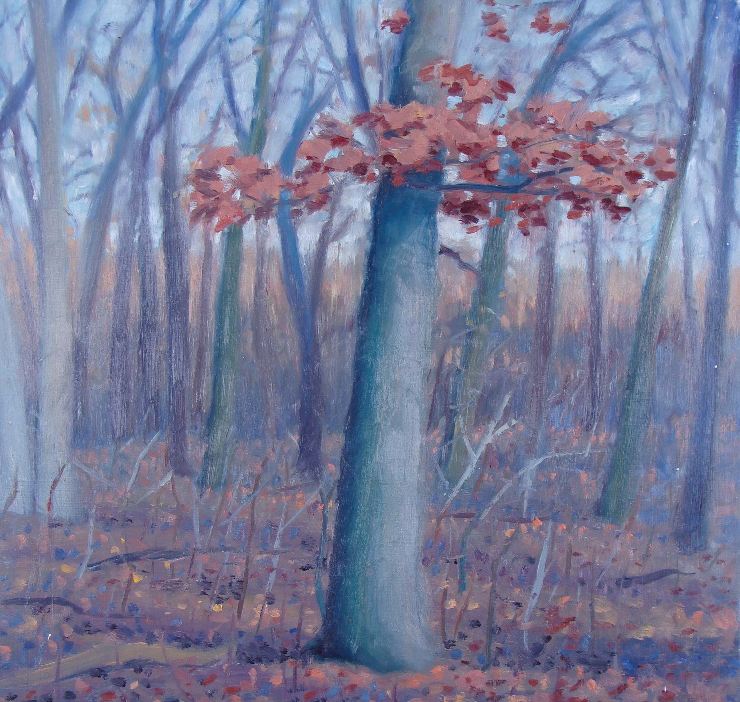 Oak Tree Late Fall original painting