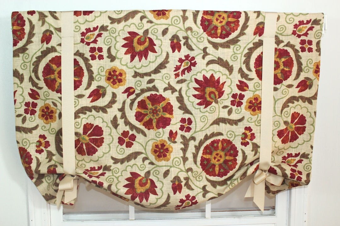 Rowtondo tie up multi colored valance 50 w x 26