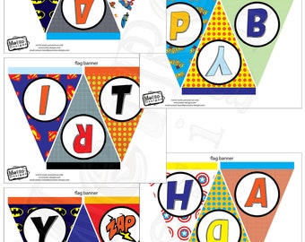 Superhero Signs 8 x 10 Custom Text PRINTED