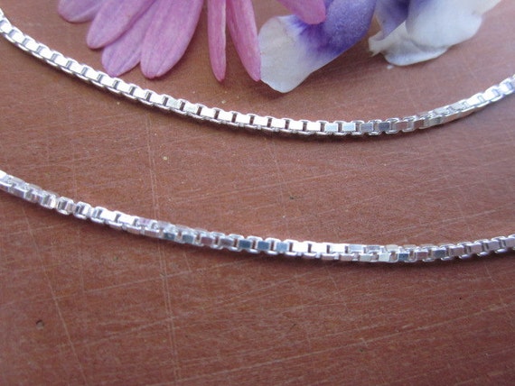 30 inch Box Sterling Silver Chain Necklace by MikeWatsonDesign