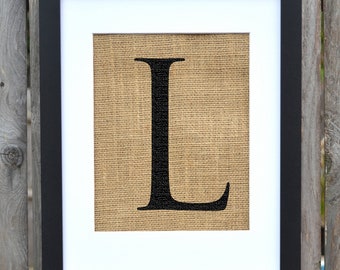 Featured in Whole Living Magazine, Letter L, Frame Included.