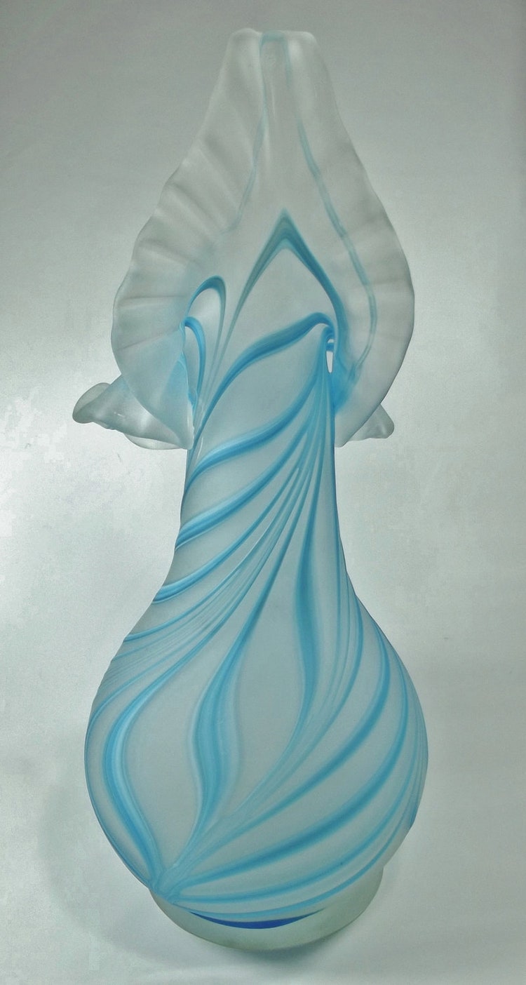 Baijan Glass Vase By Essie Zareh One Of A Kind by DecadesEmporium